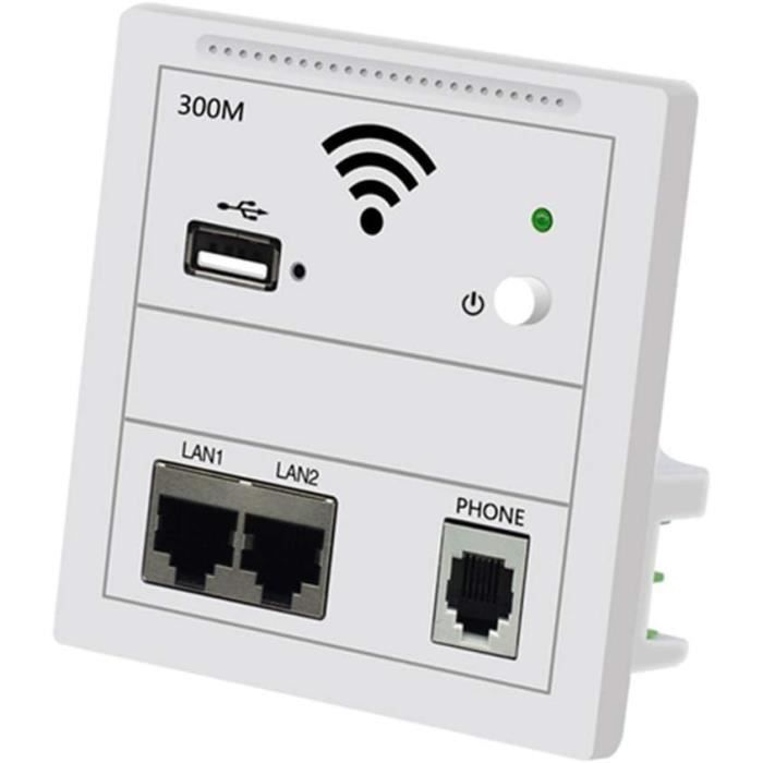 Routeur Wifi - 300M Dans Le Mur Ap Repeater Socket Routeur Wifi Point D'Accès Sans Fil Mur ...