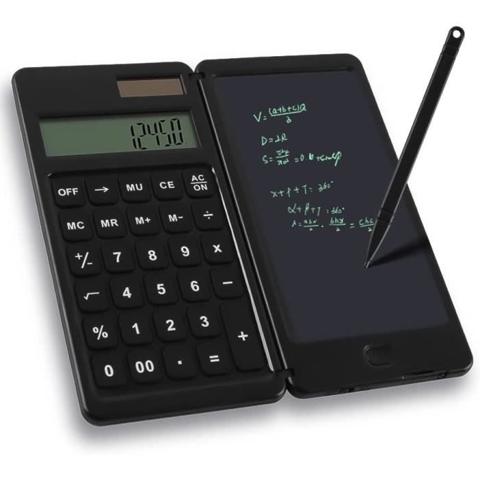 Petite Calculatrice Avec Tableau D'Écriture Et Stylo Lcd Effaçables 6 ...