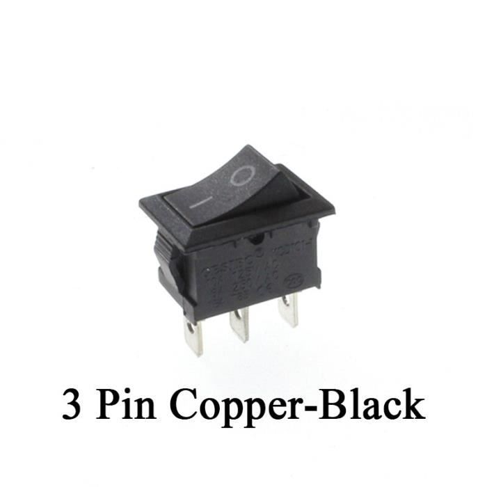 3 pin-Copper-250V-KCD1-21x15mm -Interrupteur On-Off à bascule,2 broches ...