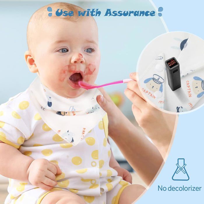 Lot de 6 bavoirs pour bébé, bavoirs pour bébé Bandana Bave pour garçons ...