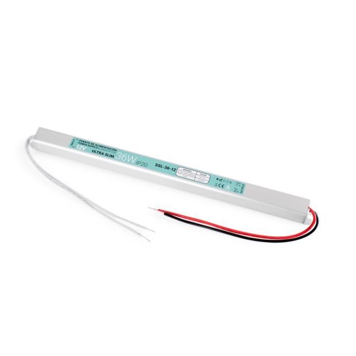 Alimentation LED extra plate 12V - 36W - IP20 - Alimentation ...