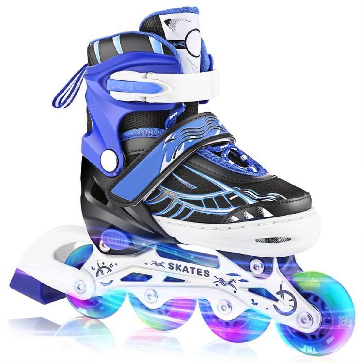 Roller en ligne réglable - Rollers enfants - Roller fille- Roller ...