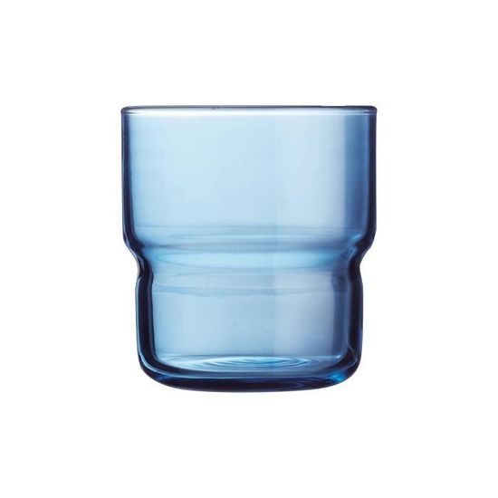 Verre forme basse 22cl Log Brush Blue Jean Arcoroc - 6 verres ...