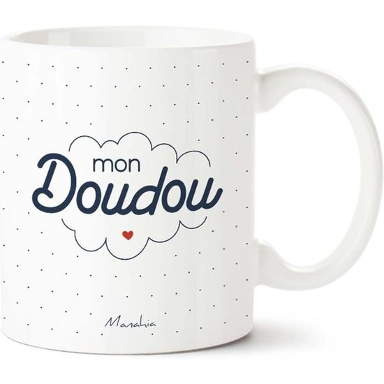 Mug Amour - Mon Doudou - Avec Boite Kraft - 330 Ml, Céramique - Imprimé En France - Saint ...