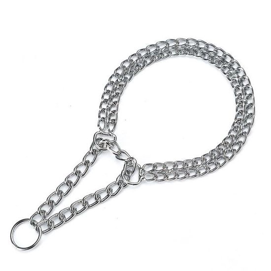 Metal Dog Chain Stainless Steel Pet Training Collar Three-row Chain For ...