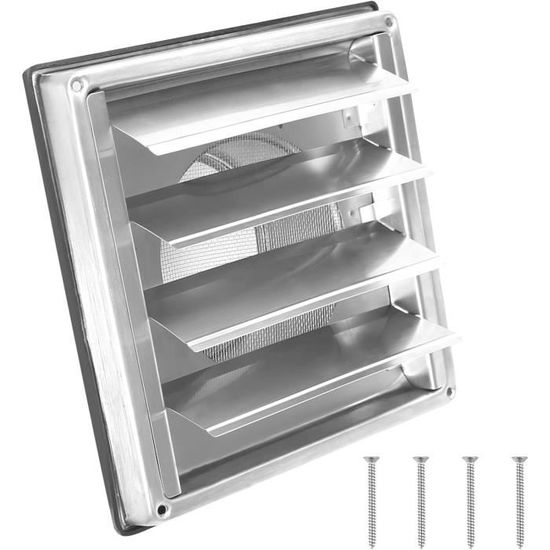 Grille Aeration en Acier Inoxydable 100 mm Grille de Ventilation Grille ...