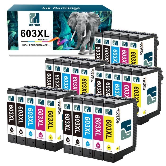OK-INK 25x Cartouches Compatible Epson 603 603XL pour Epson Expression ...