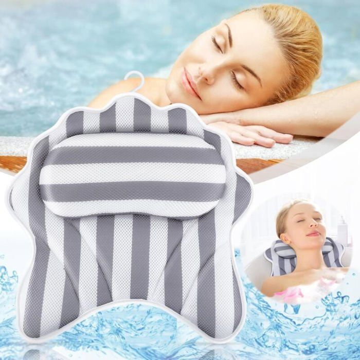Coussin de Baignoire en Tissu Alvol 3D avec Ventouses couleurs ...