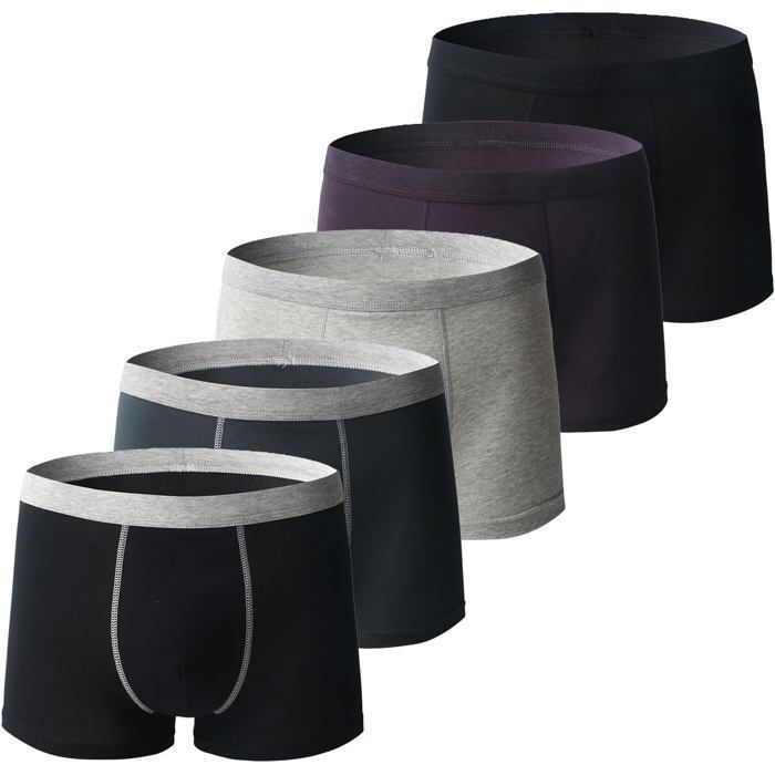 Lot de 5 caleçons BOXER ultra absorbants pour incontinence pour homme ...
