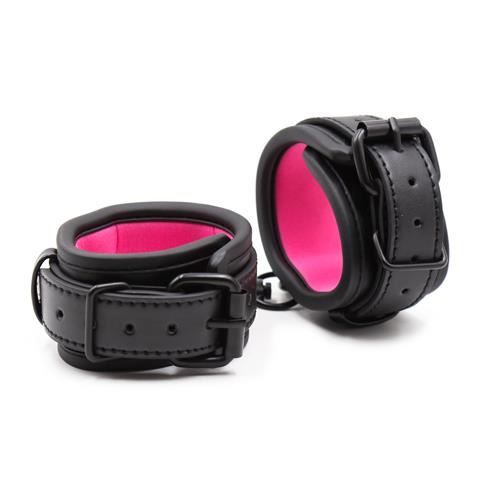 S146 Rose Menottes En Cuir Réglables Sexy Pour Couples Jouets Sexuels