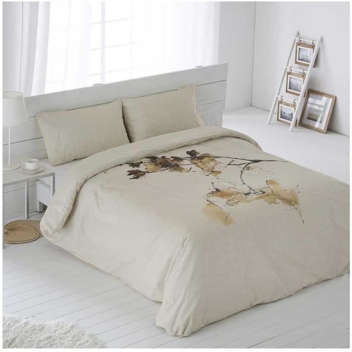 Housse De Couette Japan Coton Percale 200 Fils Fermeture Avec Boutons ...