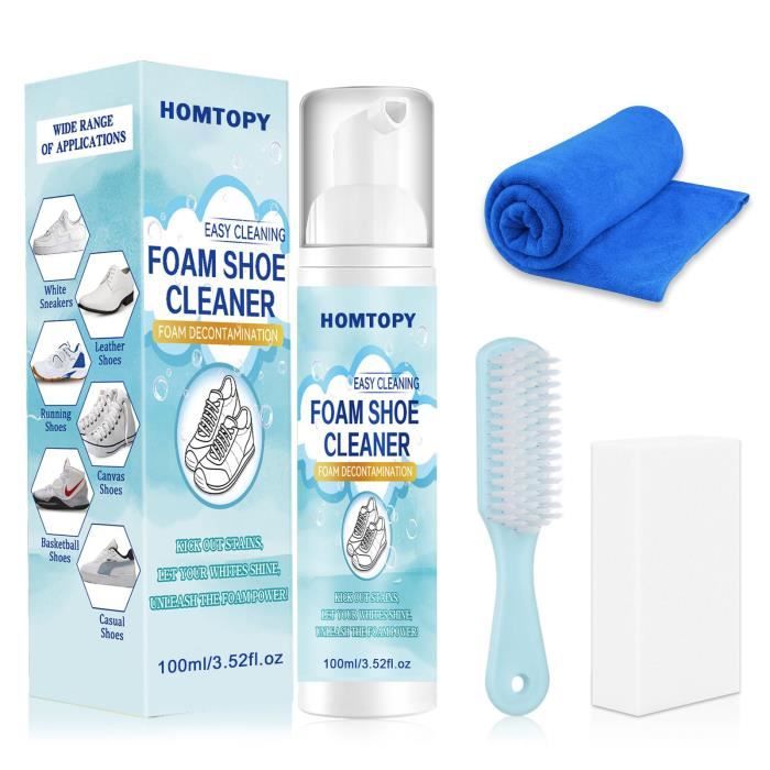 Nettoyant Chaussure, Kit Nettoyage Sneakers, Mousse de Nettoyant ...