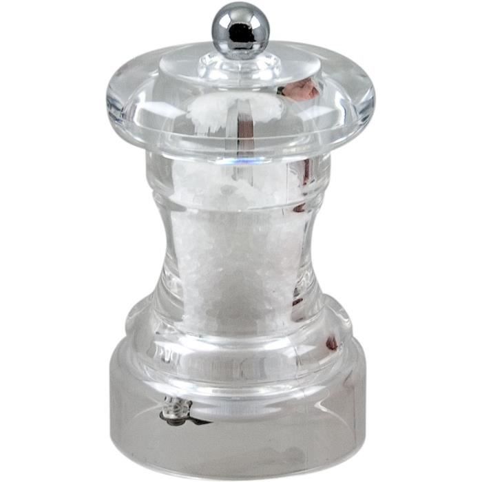 BISETTI 822S Moulin à sel Verona Acrylique 10 cm - Cdiscount Maison