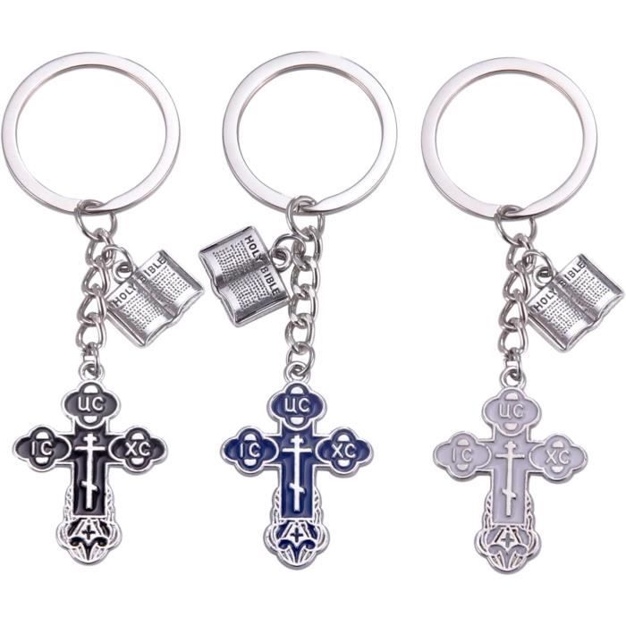 Porte-Clés Croix Religieuse Chrétienne Orthodoxe Crucifix Croix Bud ...
