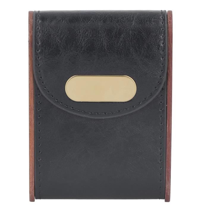 Cikonielf porte-cigares Étui à cigares en bois PU Cover étui à ...