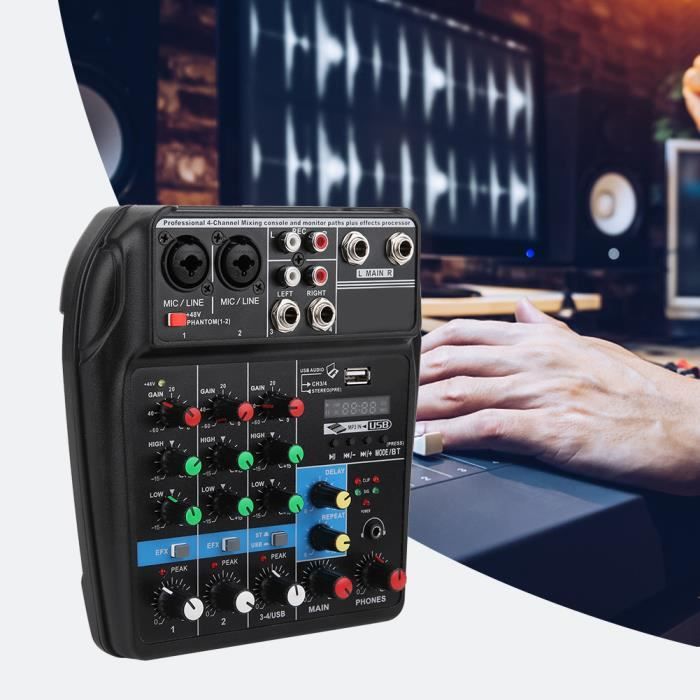 Mélangeur 4 Canaux Console De Musique À 4 Canaux, Petite Et Légère ...