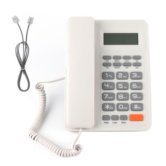 HURRISE Ligne fixe Téléphone Fixe Filaire Téléphone de Bureau DTMF ...