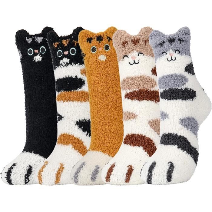 Chaussettes Chat Femme Polaire - Marque - Modèle - Chaudes - Thermique ...