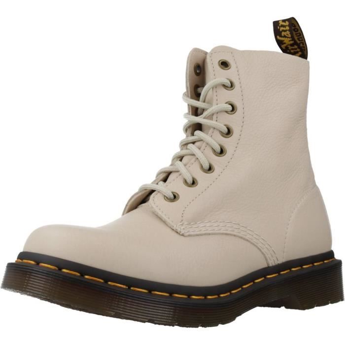 Bottine femme Dr. Martens 133462 Beige en textile - Semelle intérieure ...