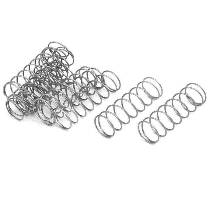 Happy-MAP Ressort de Compression 08mm x 14mm x 45mm Acier Inoxydable 304 Argenté 10Pcs ...