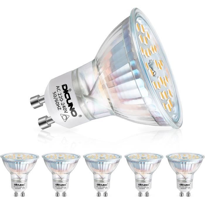 Ampoule Led Gu10 Dimmable, Blanc Chaud 2700K, 4.2W Équivalent 40W Lampe ...