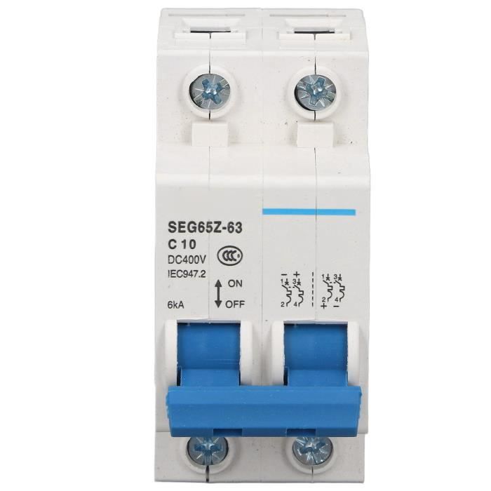 Sonew Disjoncteur CC PV Disjoncteur miniature DC 2P 6KA 400V Commutateur d'air pour grille de ...