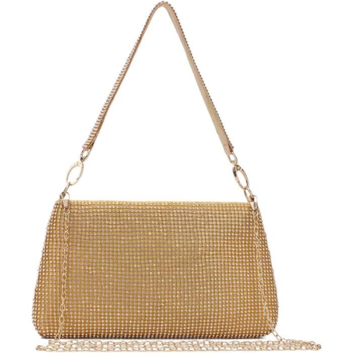 EVEOUT Sac à main de soirée avec strass pour Femme élégant Pochettes et ...
