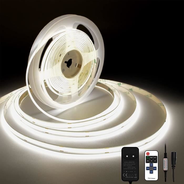 TTWAY Ruban LED COB 4000K, 10M DC24V Bande LED Blanc Naturel avec ...