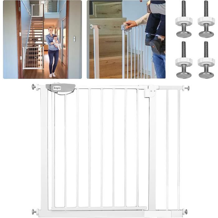 Barrière De Protection Pour Escaliers - Pour Portes - Largeur : 85 À 95 ...