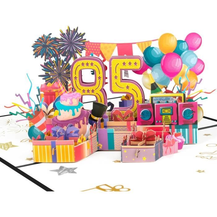 Carte Pop-Up 85E Anniversaire 85 Ans, Carte D'Anniversaire 85 Ans ...