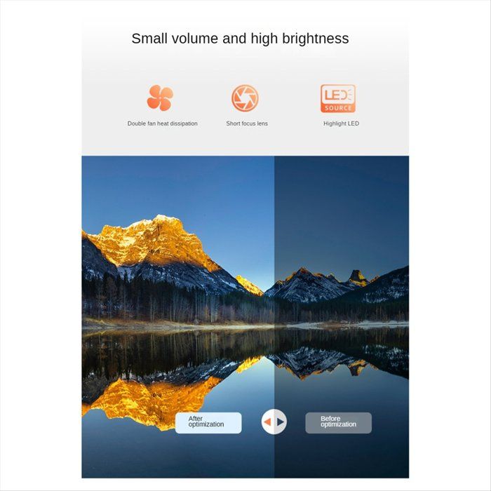 Mini Projecteur 1080P Projecteurs de Film Sans Fil 100 Pouces MêMe ...