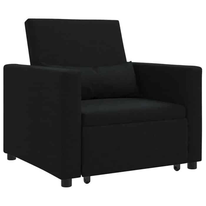 Canapé-lit escamotable simple - vidaXL - Noir - 90x165x87 cm - Tissu ...