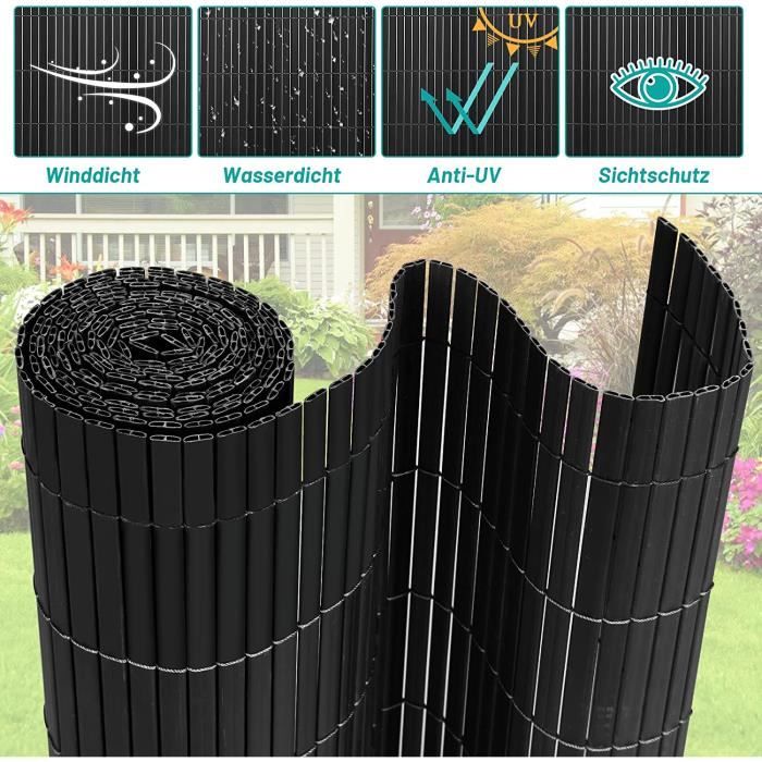 Brise-vue en PVC - Brise-vue - 90 x 800 cm - Brise-vue - Anthracite ...