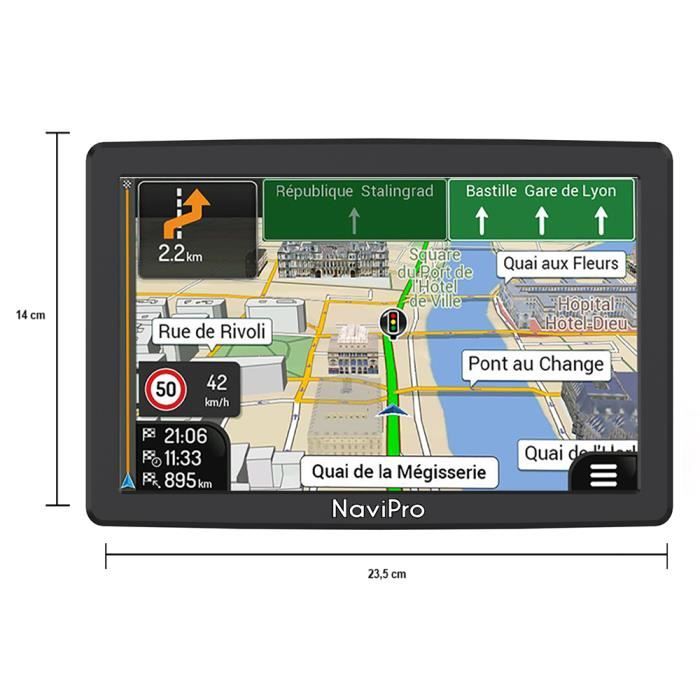 GPS Poids Lourd 9 Pouces NaviPro 9 DVR, Dashcam - Caméra de Route ...