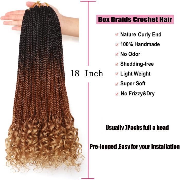 18 Inch Crochet Braids Meches Extension Cheveux Naturel Meches Pour ...