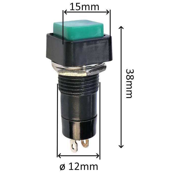C10599 - Interrupteur-Commutateur Spst-No 3A-125Vac À Bouton Poussoir ...