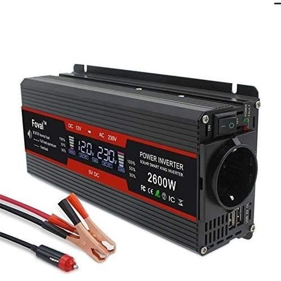 Convertisseur 12v 220v,Convertisseur Pur Sinus 1500W - 2000W - 2600W onduleur à onde sinusoïdale ...