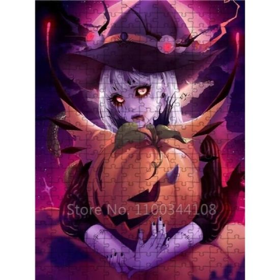 Casse-Tete L81XM Dessin animé Anime fille Puzzle Halloween citrouille ...