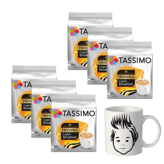 6 Tassimo Twinings English Breakfast + Mug - Cdiscount Au quotidien