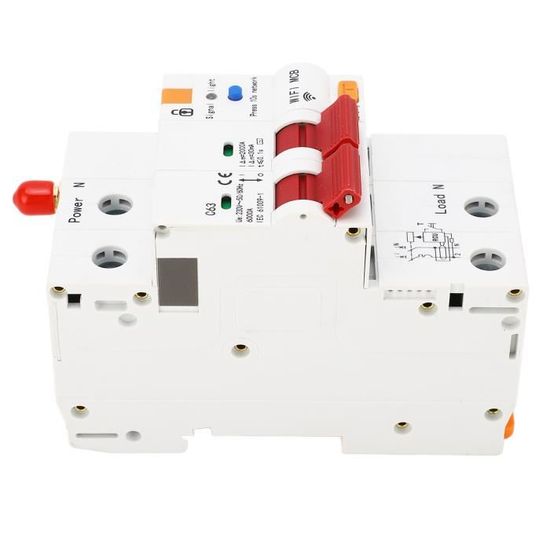 Tbest 2P Disjoncteur de fuite intelligent WIFI Disjoncteur Intelligent WIFI, Interrupteur d'air ...