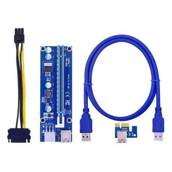 NS11817-carte PCIE Riser VER006C. 100CM 60CM. PCIE Express 006C 6Pin 1x ...