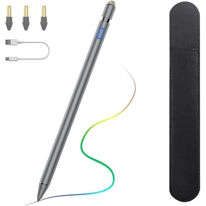 Stylet pour iPad, Apple Pencil pour 2018-2023 iPad 10-9-8-7-6e Gén ...