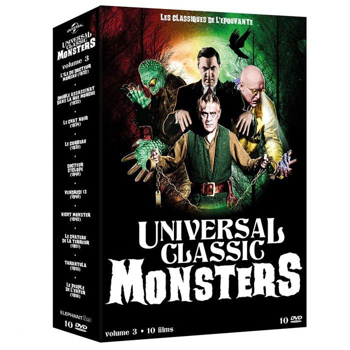 Dvd film Eléphant Coffret Universal Classic Monsters Volume 3 : Les ...