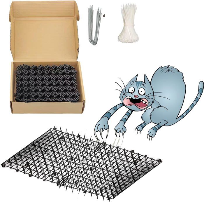 Lot De 12 Tapis Anti Chat, 20 X 15 Cm Filet Anti Chats Barrière D ...