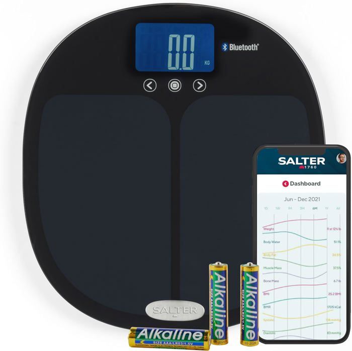 Salter 9192 BK3R Balance De Salle De Bain – Bluetooth Pèse-personne ...