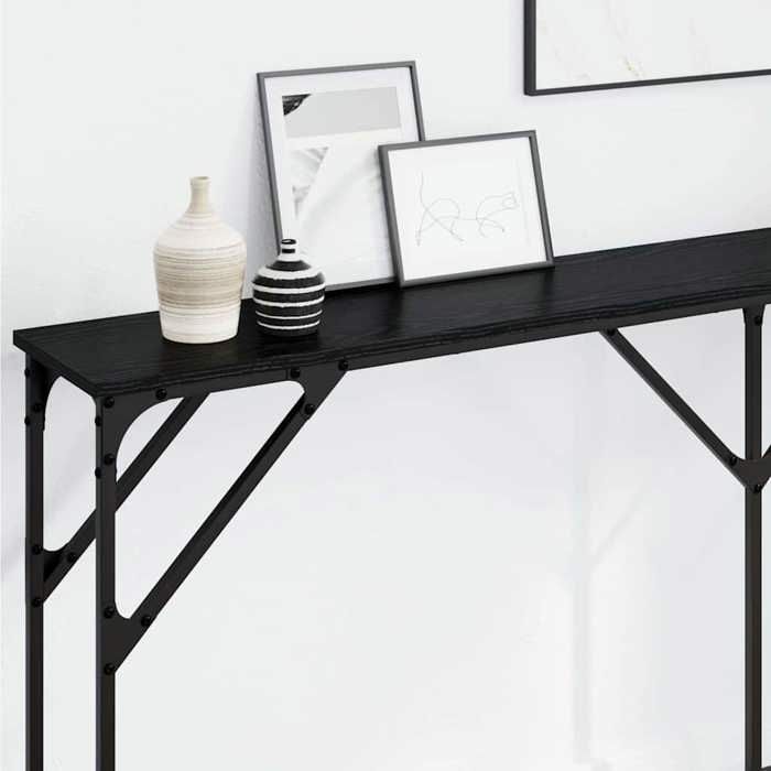 Table console ,Meuble d'Entrée,VIDAXL，Petit Bureau, Chêne noir 180 x 23 ...