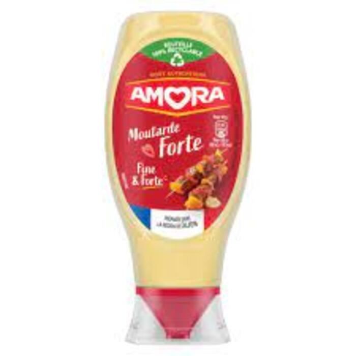 Amora - Moutarde fine et forte Le flacon de 460g - Lot de 4 - Cdiscount Au quotidien