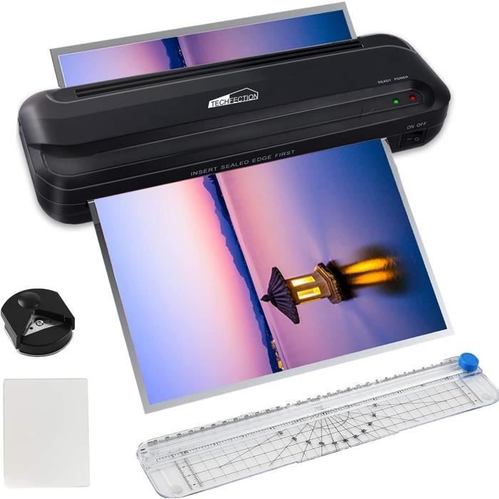 Plastifieuse, 4 en 1 Plastifier 10 pochettes de plastification, coupe ...