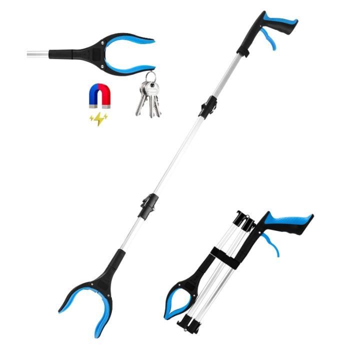 Pince de préhension - Pliable - Aluminium - Longueur 110 cm - Bleu ...