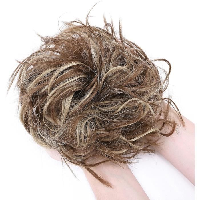 Extension De Cheveux Naturels Chignon Ébouriffé - Updos Hair Bun - Brun ...
